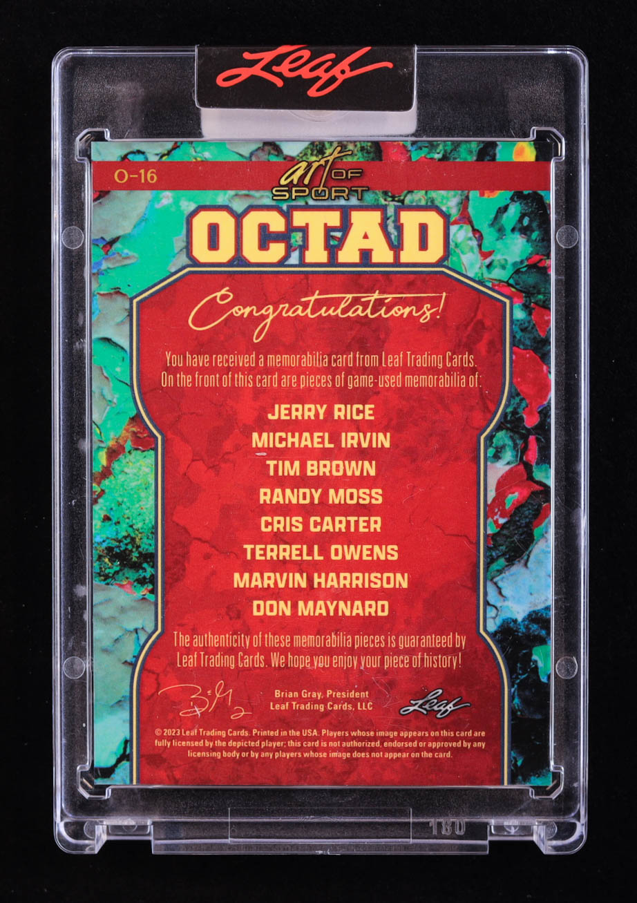 2023 Leaf Art of Sport Octad Spectrum Maroon #O16 Jerry Rice / Michael ...