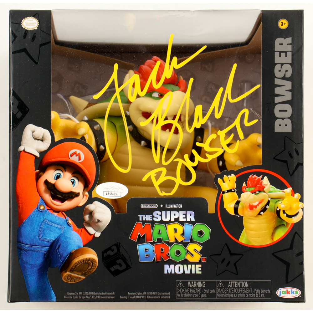 Jack Black Signed "The Super Mario Bros. Movie" Bowser Action Figure ...