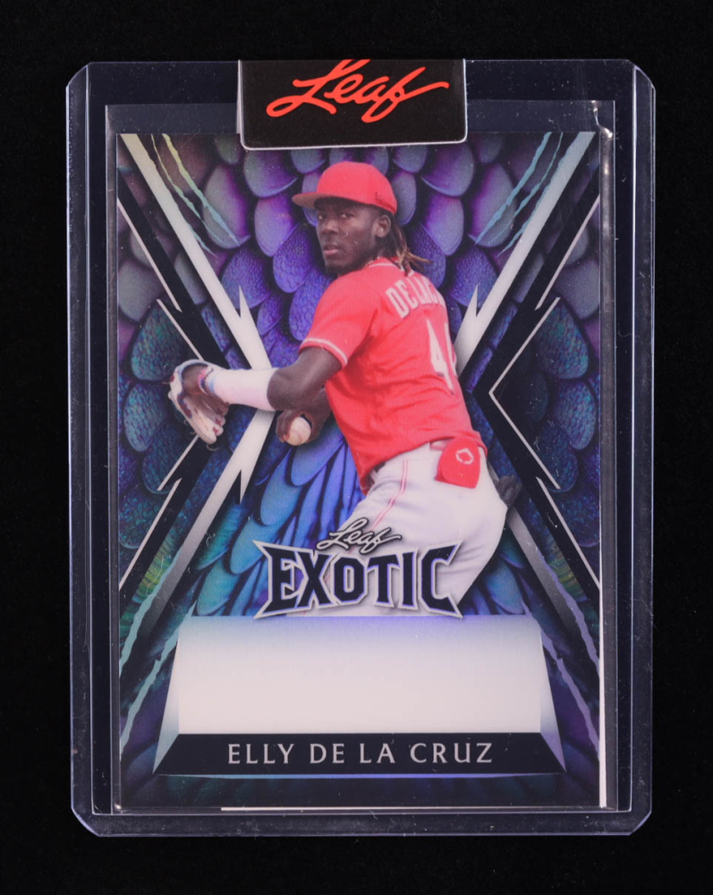 Elly De La Cruz 2023 Leaf Exotic Pre-Production Proof Prismatic Fish RC ...