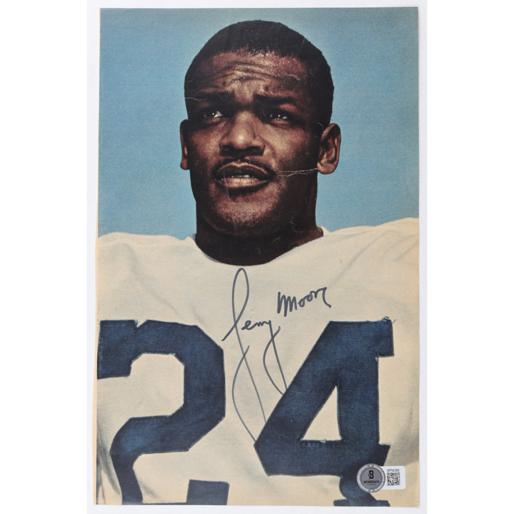 Lenny Moore Signed Colts 8x10 Magazine Photo (Beckett) | Pristine Auction