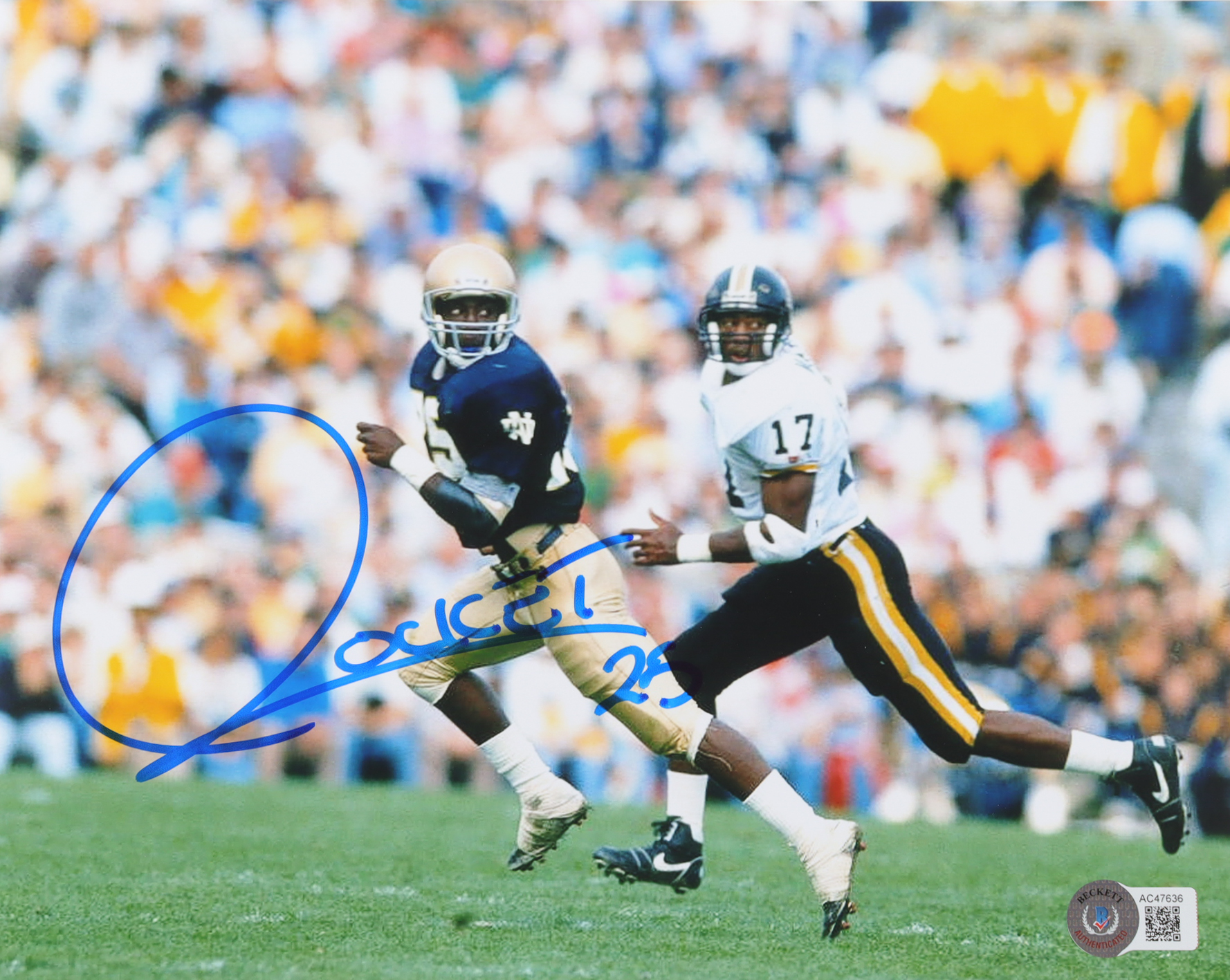 Raghib "Rocket" Ismail Signed Notre Dame Fighting Irish 8x10 Photo ...