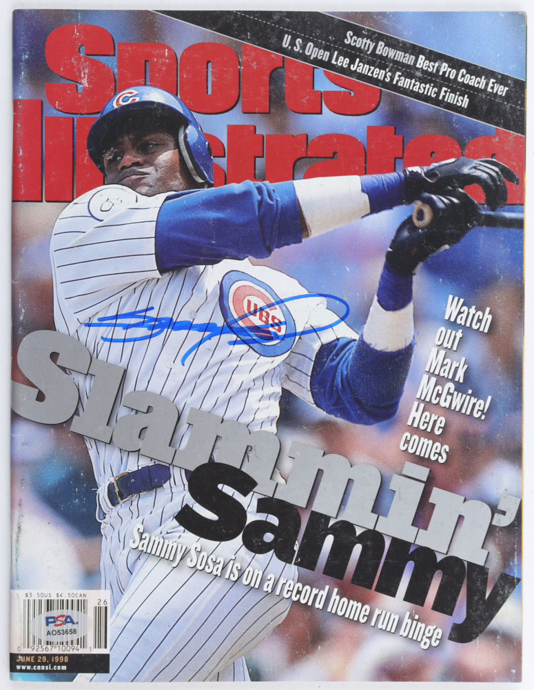 Sammy Sosa Signed 1998 "Sports Illustrated" Magazine (PSA) | Pristine ...