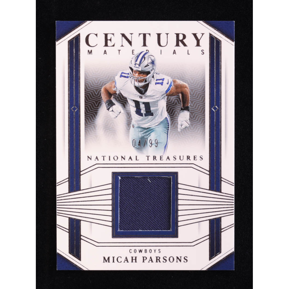 Micah Parsons 2023 Panini National Treasures Century Materials #73 #/99 ...