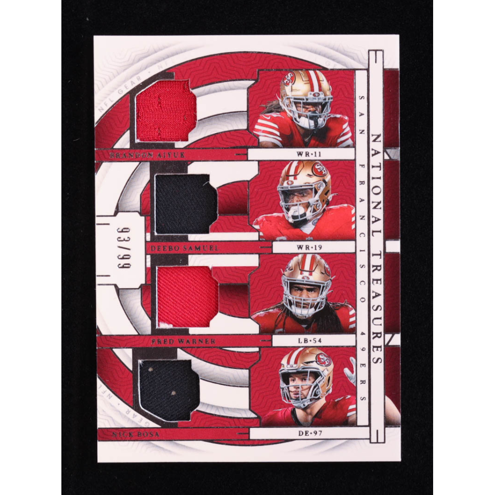 Brandon Aiyuk / Deebo Samuel / Fred Warner / Nick Bosa 2023 Panini ...