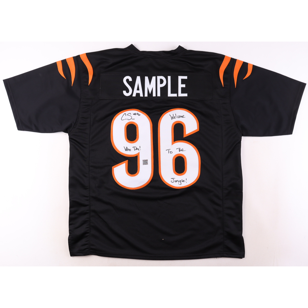 Cameron Sample Signed Jersey Inscribed "Who Dey!" & "Welcome To The ...