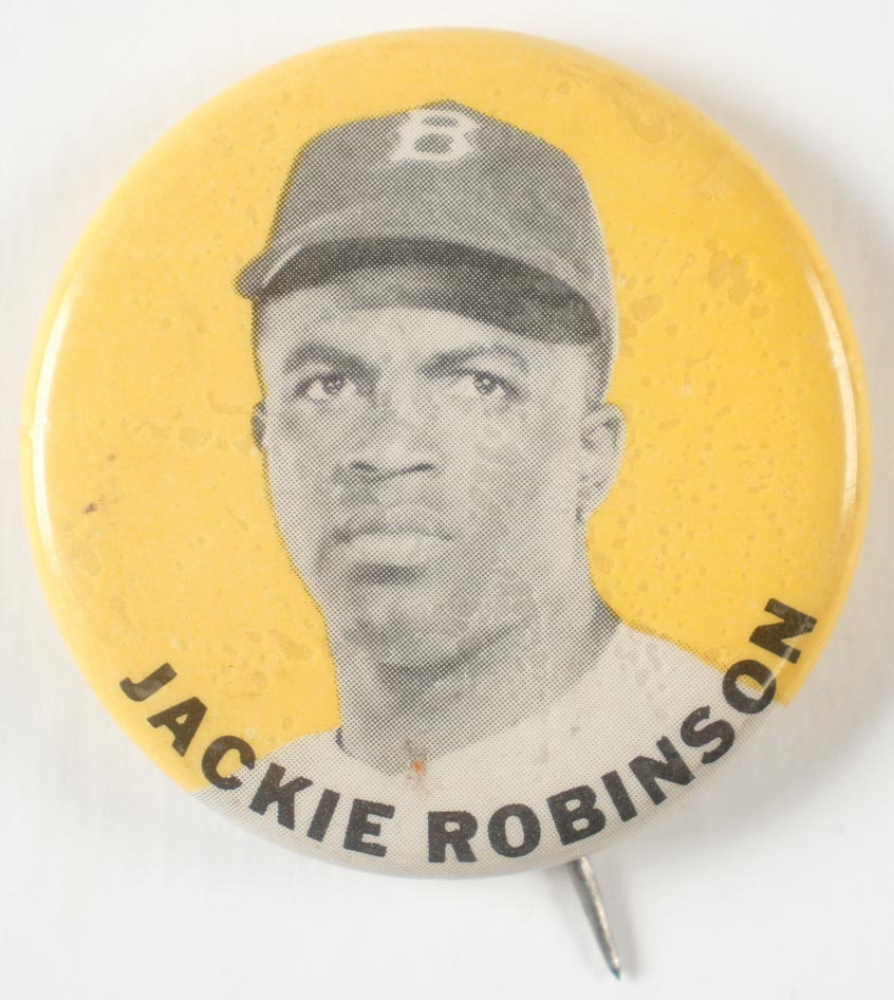 Vintage 1955 Original Jackie Robinson Dodgers Pinback Button | Pristine ...