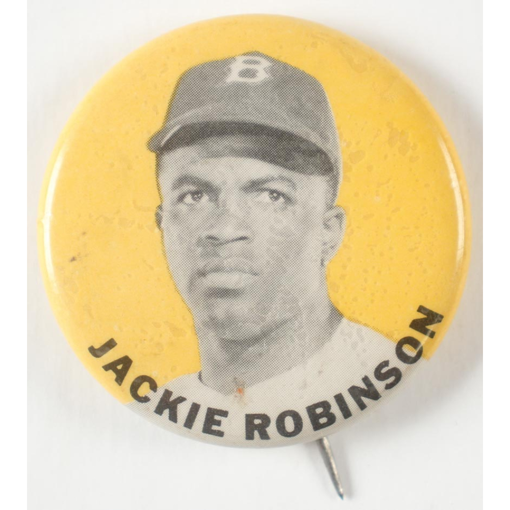 Vintage 1955 Original Jackie Robinson Dodgers Pinback Button | Pristine ...