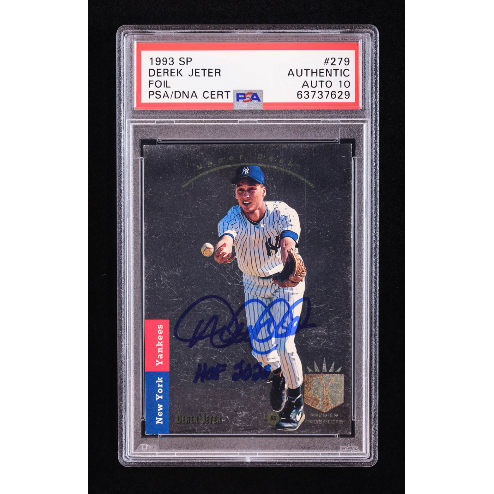 Derek Jeter Signed 1993 SP #279 FOIL RC Inscribed "HOF 2020" (PSA ...