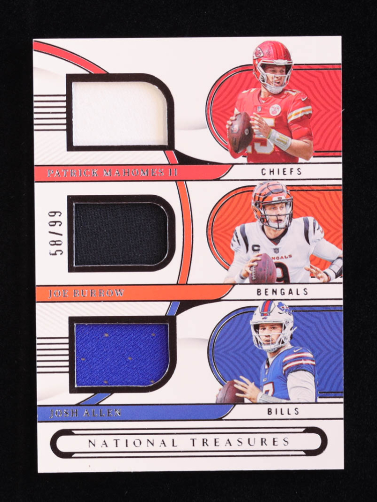 Patrick Mahomes II / Joe Burrow / Josh Allen 2022 Panini National ...