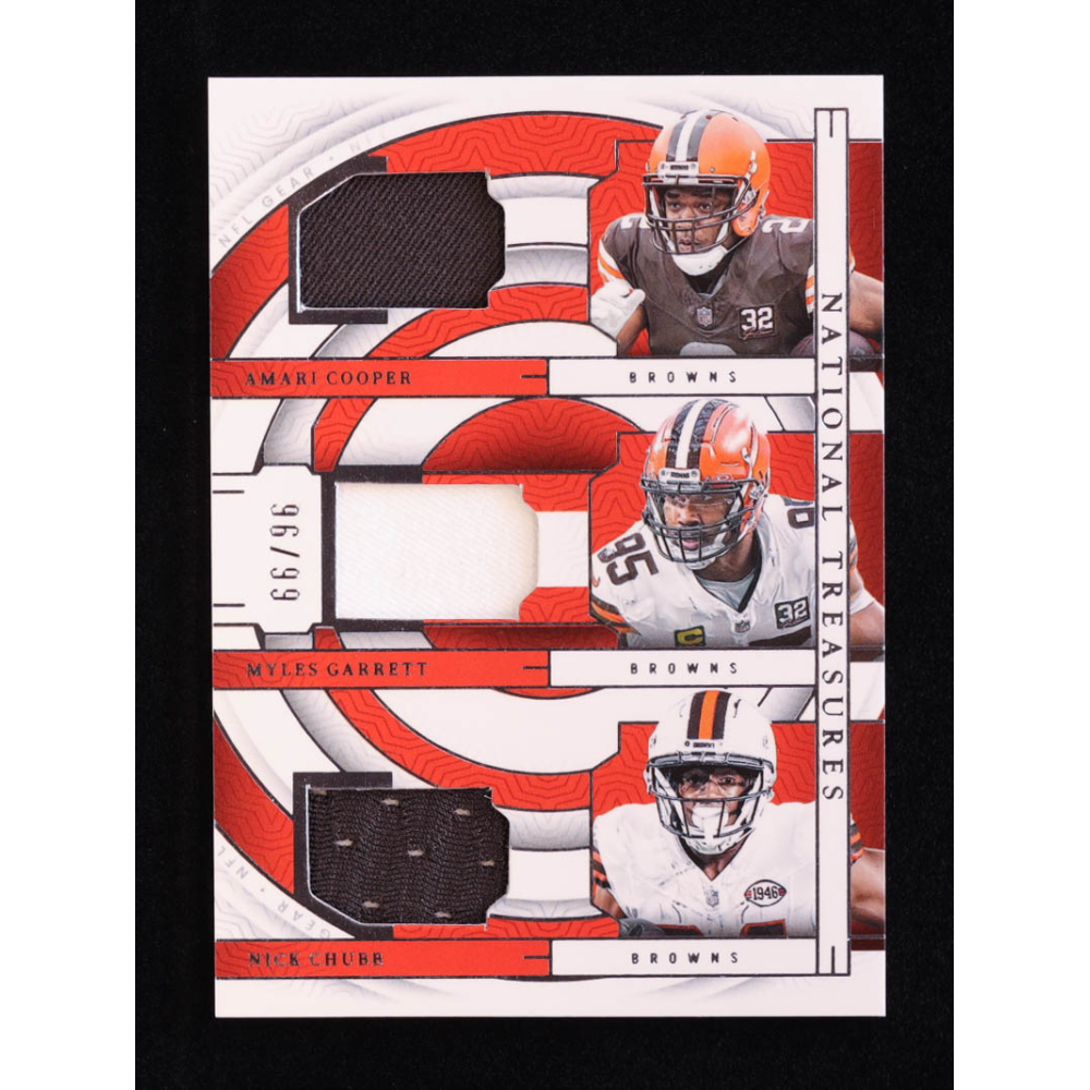 Amari Cooper / Myles Garrett / Nick Chubb 2023 Panini National ...