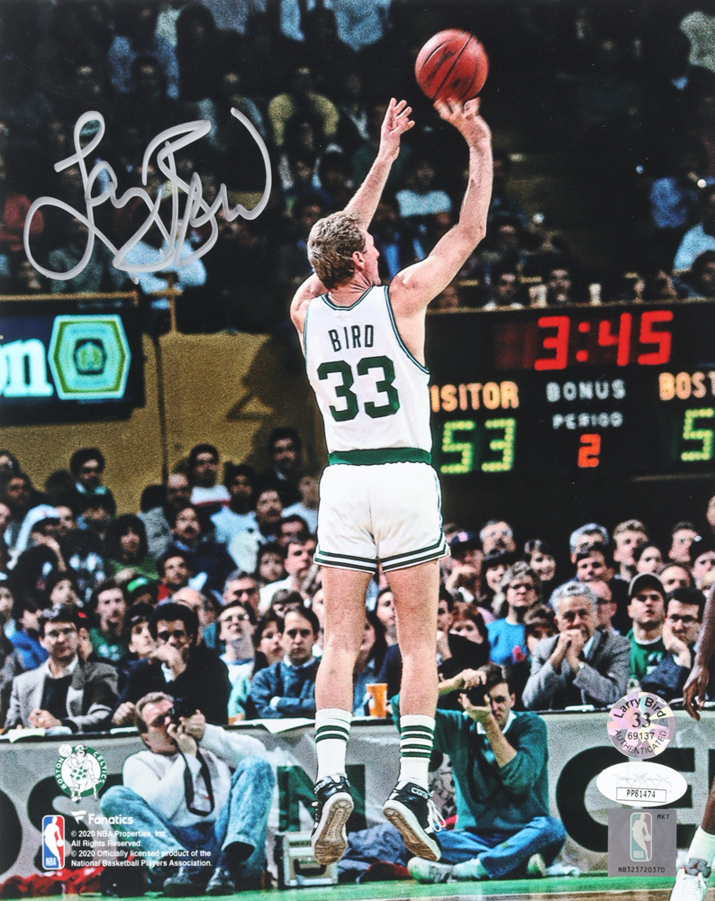 Larry Bird Signed Celtics 8x10 Photo (JSA & Bird) | Pristine Auction
