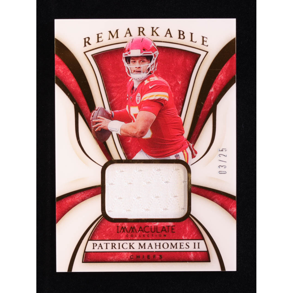 Patrick Mahomes II 2020 Immaculate Collection Remarkable Memorabilia #2 ...