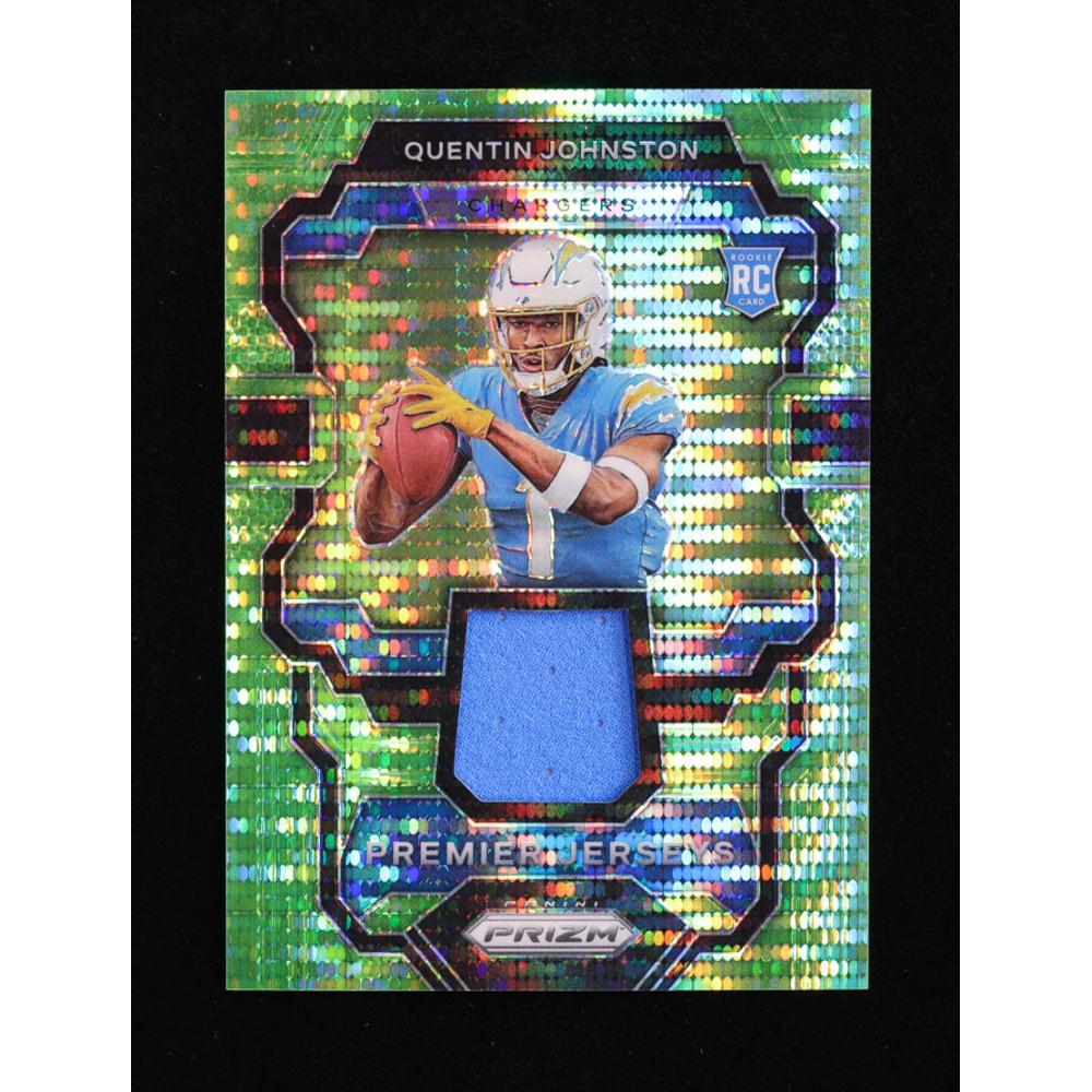 Quentin Johnston 2023 Panini Prizm Premier Jerseys Neon Green Pulsar ...