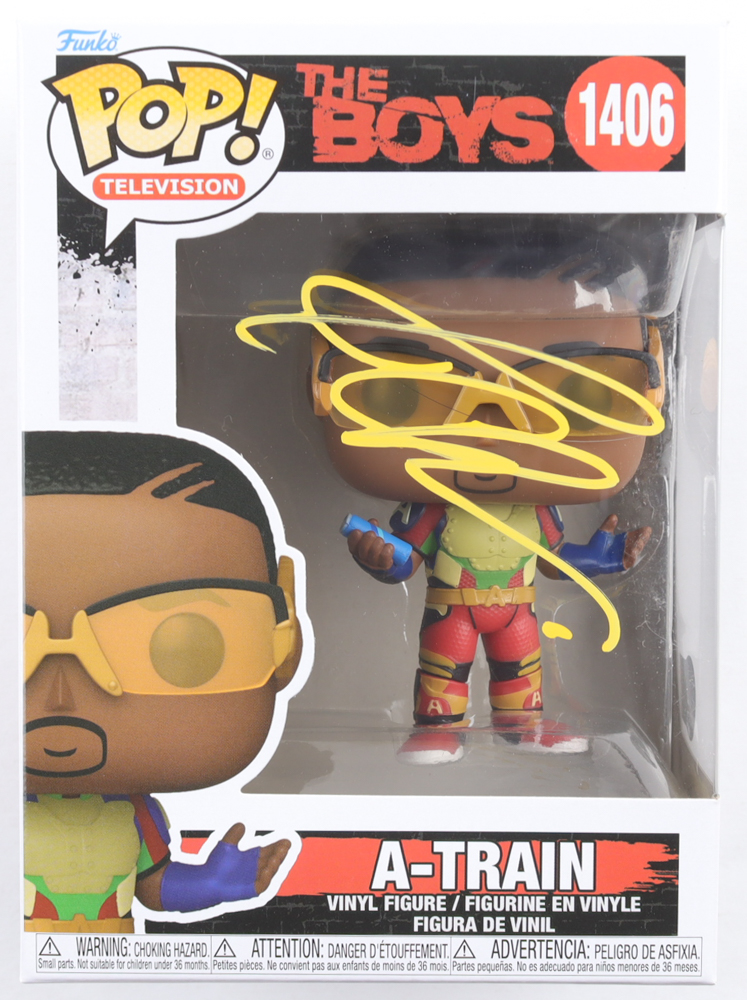 Jessie T. Usher Signed "The Boys" #1406 A-Train Funko Pop! Vinyl Figure ...