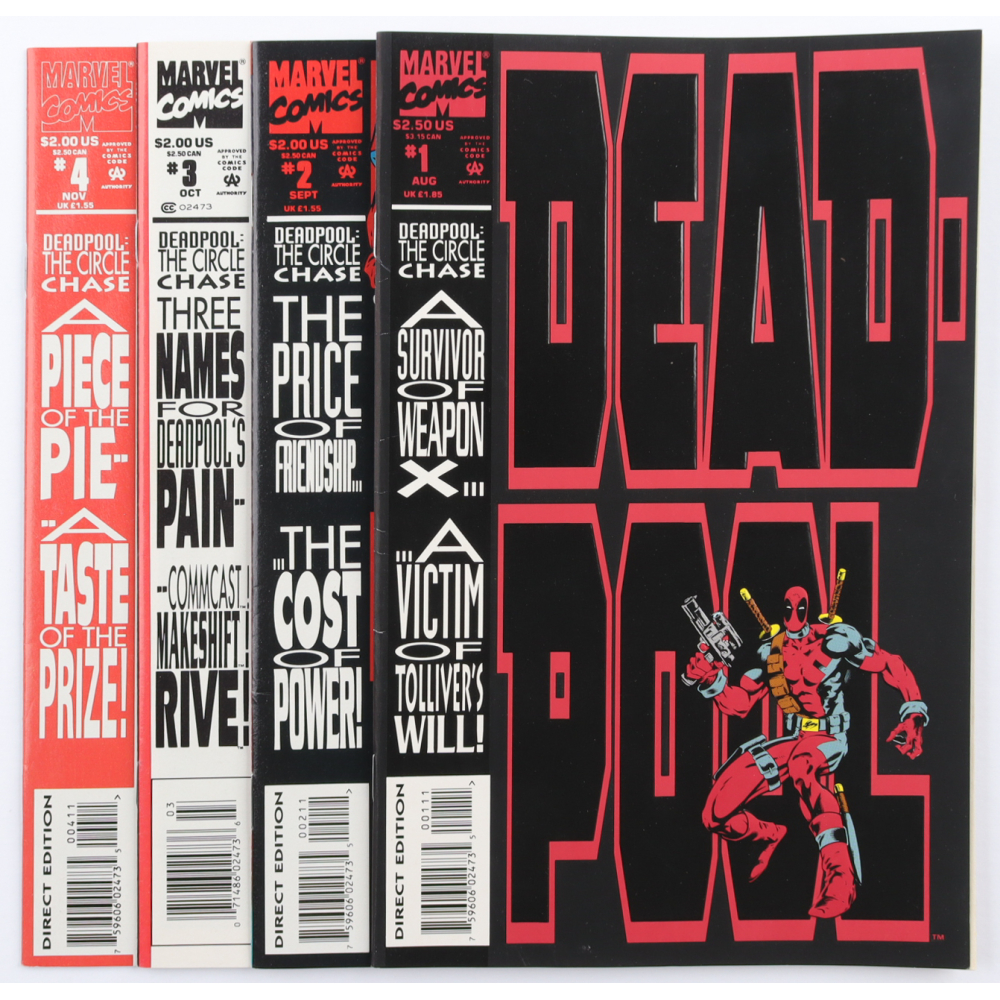 Complete Set of (4) 1993 "Deadpool: The Circle Chase" Issue #1-4 Marvel ...