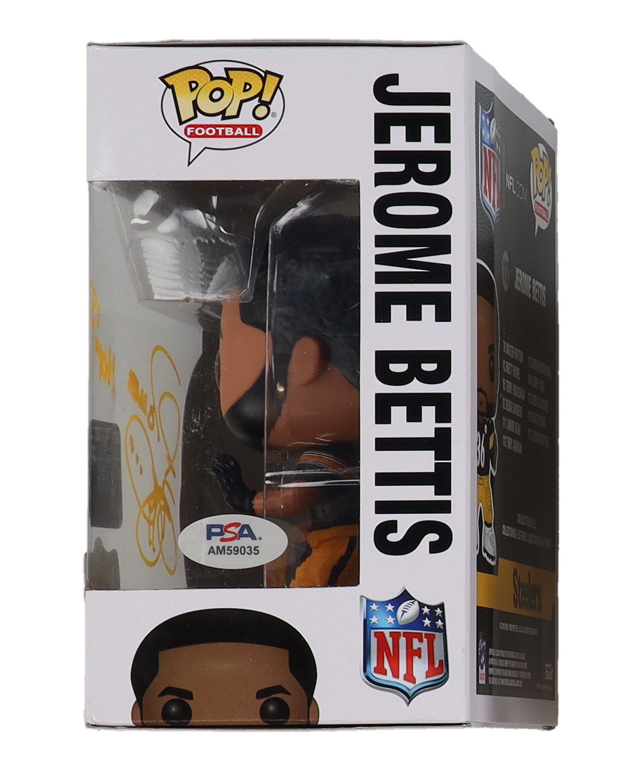 Jerome Bettis Signed Steelers #117 Funko Pop! Vinyl Figure Inscribed ...
