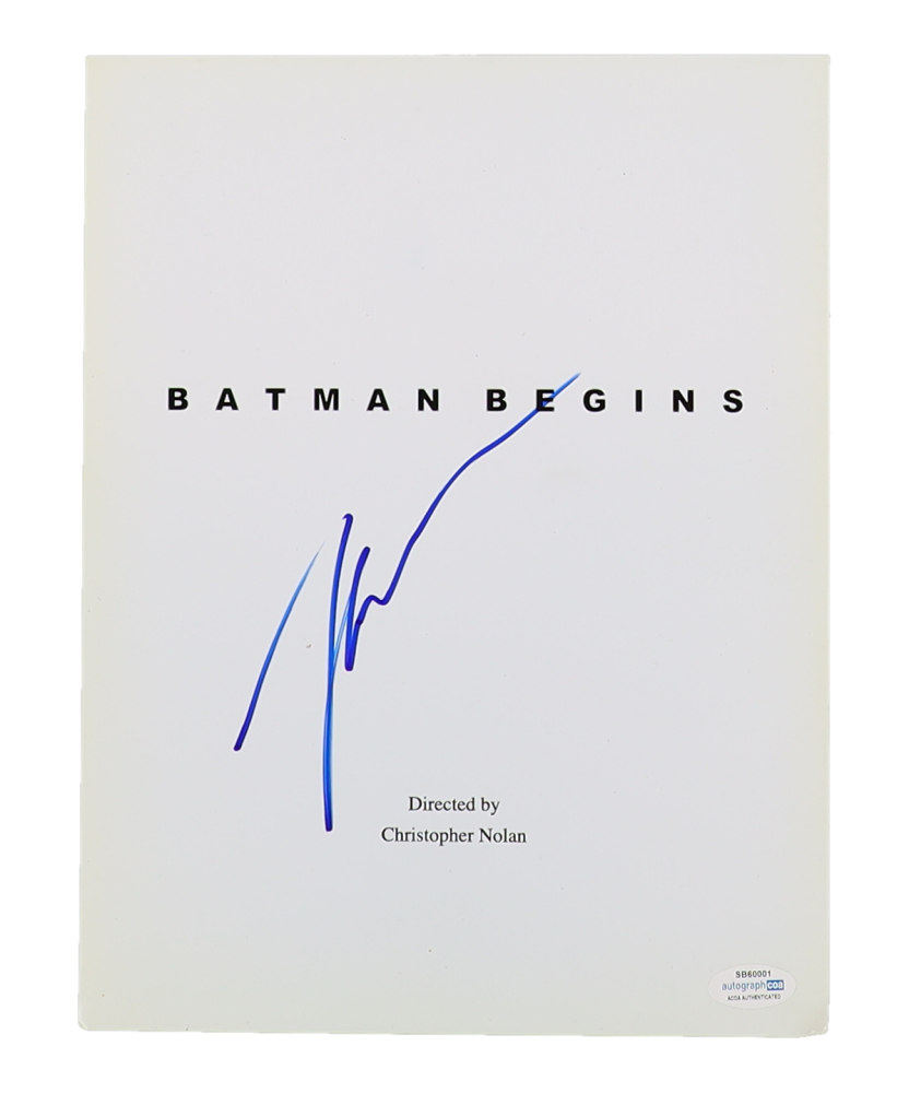 Katie Holmes Signed "Batman Begins" 8.5x11 Screenplay Cover Photo ...