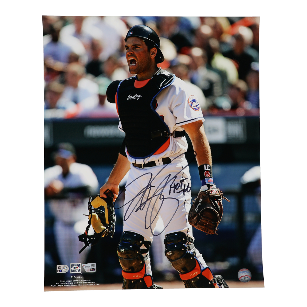 Mike Piazza Signed Mets 16x20 Photo Insscribed "HOF 16" (MLB & Fanatics ...