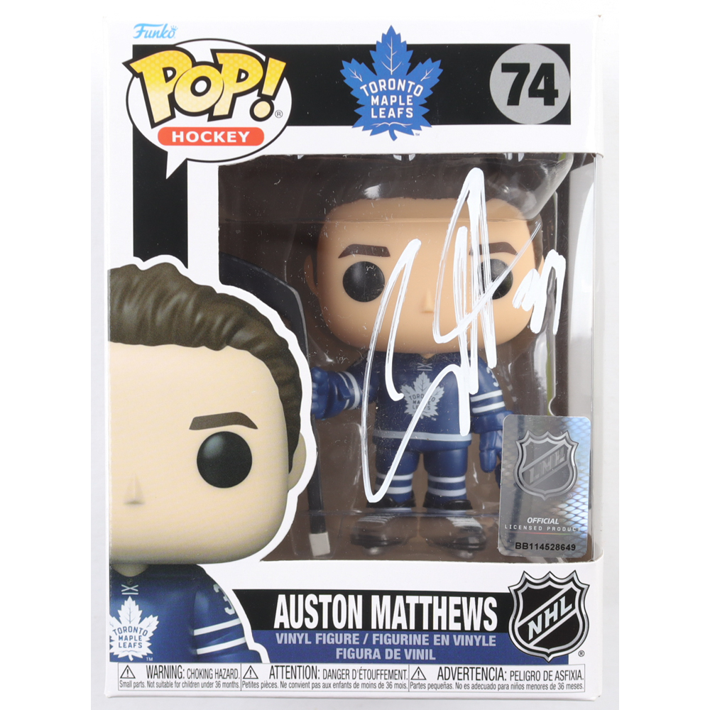 Auston Matthews Signed Maple Leafs #74 Auston Matthews Funko Pop Vinyl ...