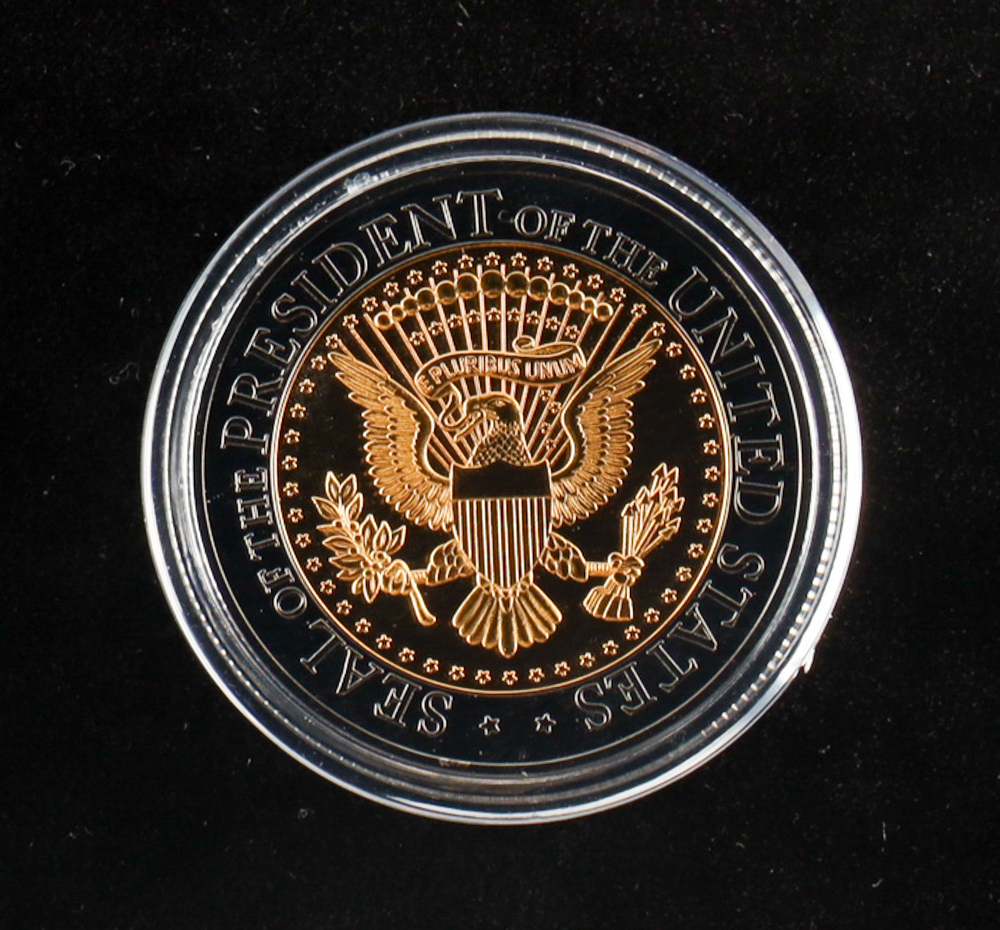 Donald Trump Save America Proof 1 Oz Black Ruthenium 24Kt Gold Plated ...