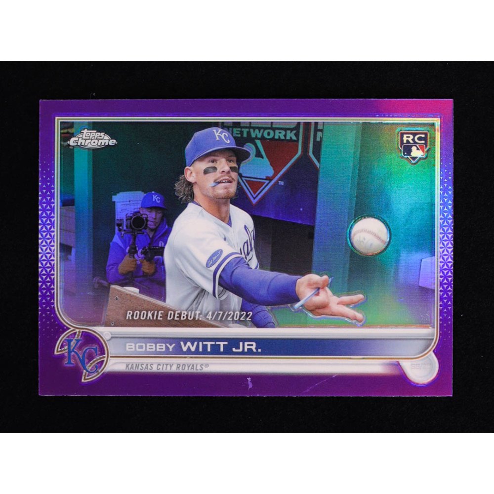 Bobby Witt Jr. 2022 Topps Chrome Update Purple Refractors #USC176 RC ...