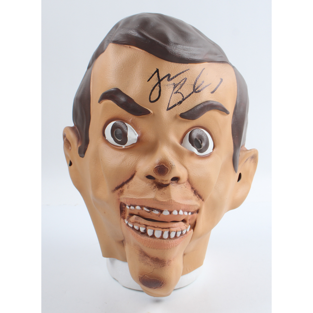 Jack Black Signed "Goosebumps" Slappy the Dummy Face Mask (Beckett ...