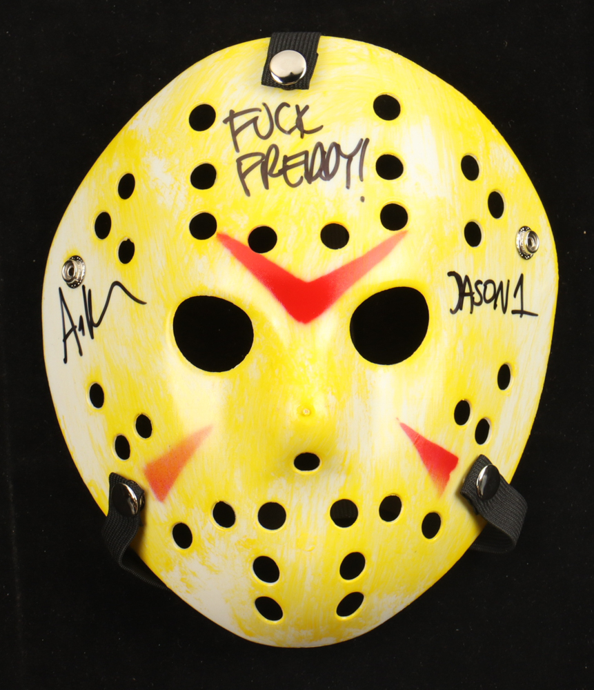 Ari Lehman Signed "Friday the 13th" Mask Inscribed "F*ck Freddy ...
