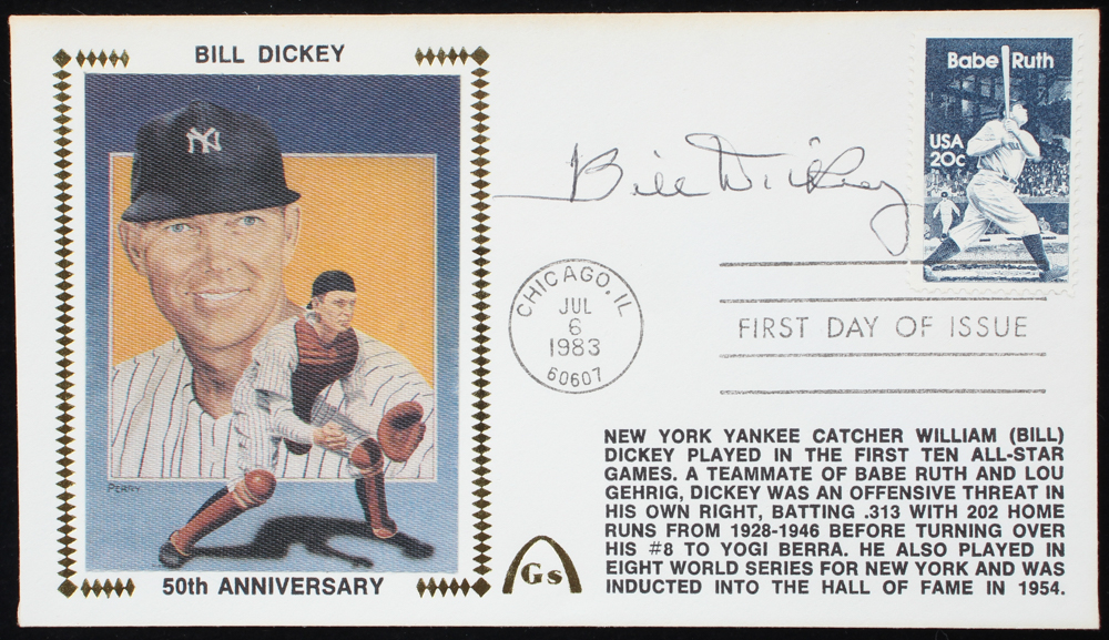 Bill Dickey Signed 1983 FDC Envelope (Beckett) | Pristine Auction