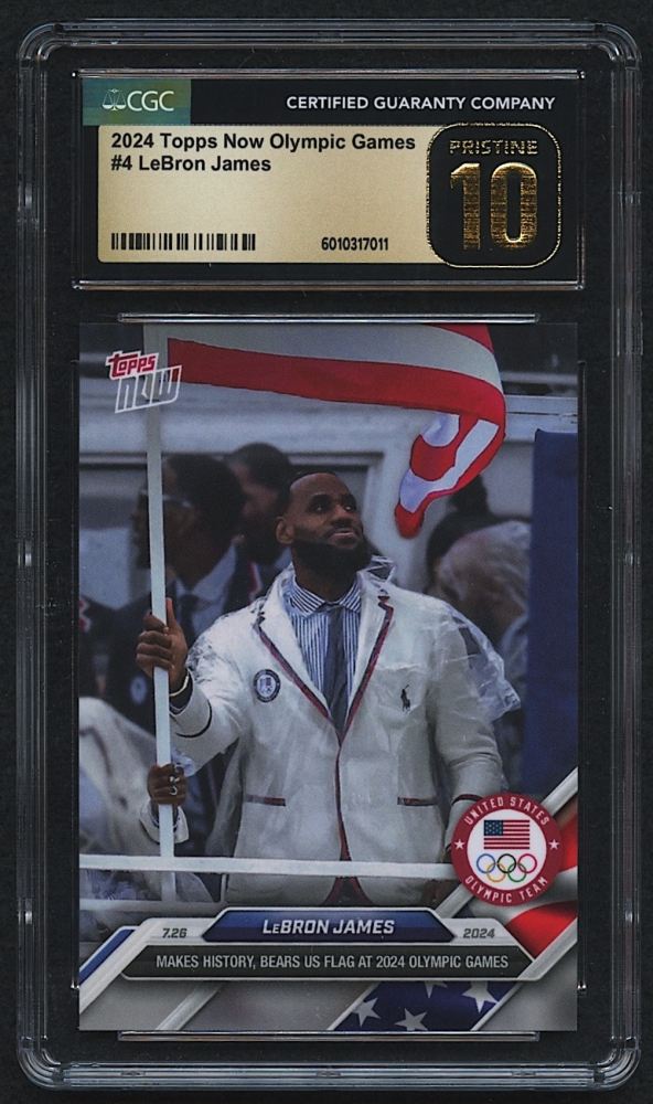 LeBron James 2024 Topps Now Olympic Games Team USA #4 (CGC 10 | Black ...