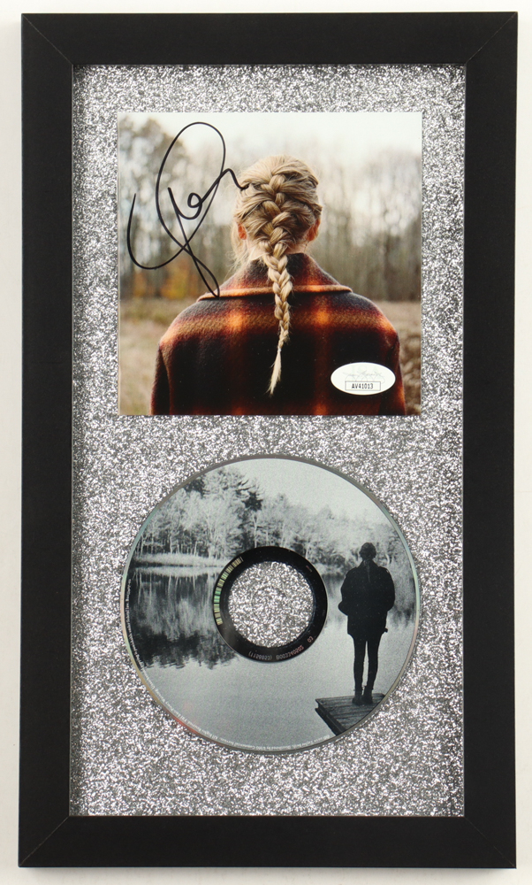 Taylor Swift Signed "Evermore" Custom Framed CD Album Cover Display ...