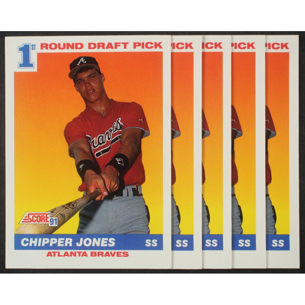 Chipper Jones 1991 Score #671 RC Set of (5) Cards | Pristine Auction