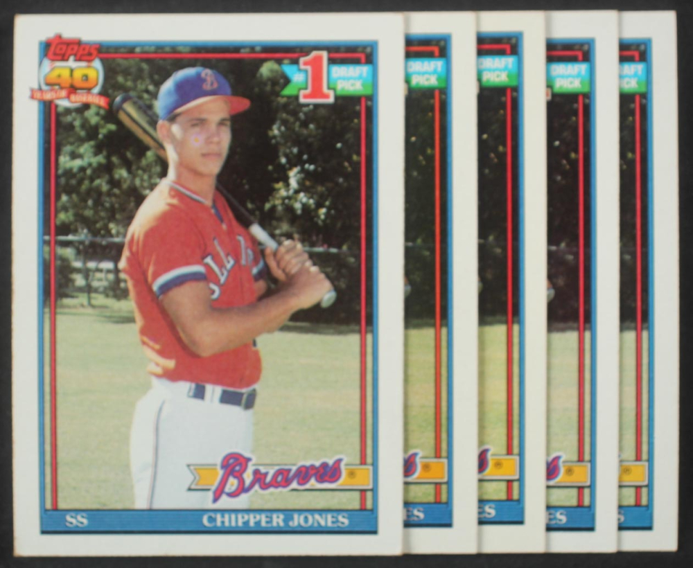 Chipper Jones 1991 Topps #333 RC Set of (5) Cards | Pristine Auction