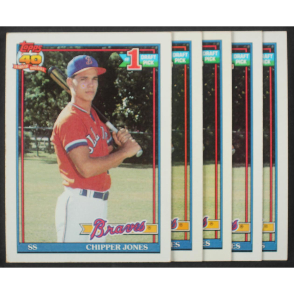 Chipper Jones 1991 Topps #333 RC Set of (5) Cards | Pristine Auction