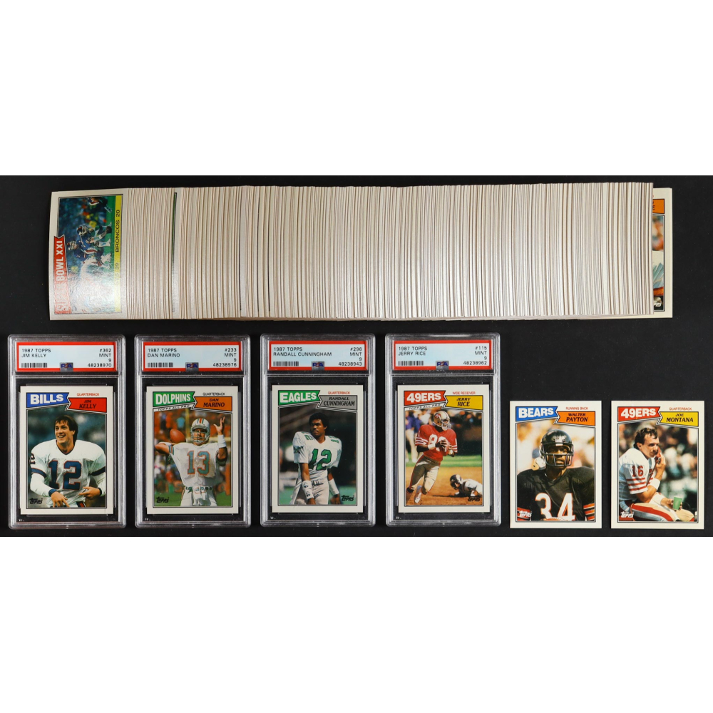 1987 Topps Football Complete Set of (396) Cards with Jim Kelly #362 PSA ...