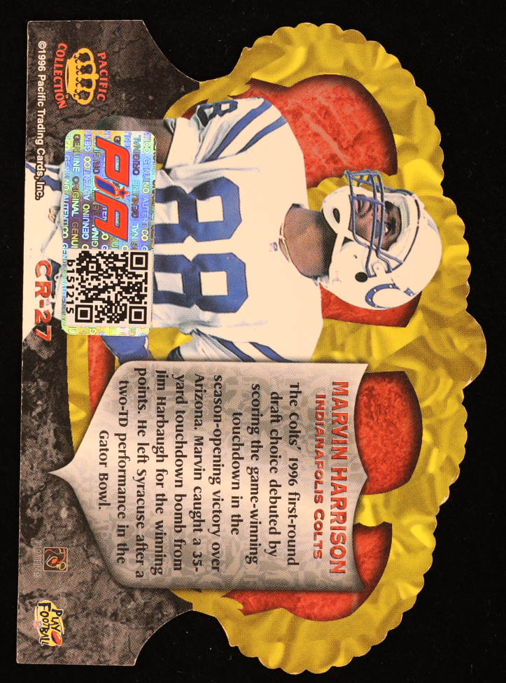 Marvin Harrison Signed 1996 Crown Royale #27 RC (PIA) | Pristine Auction