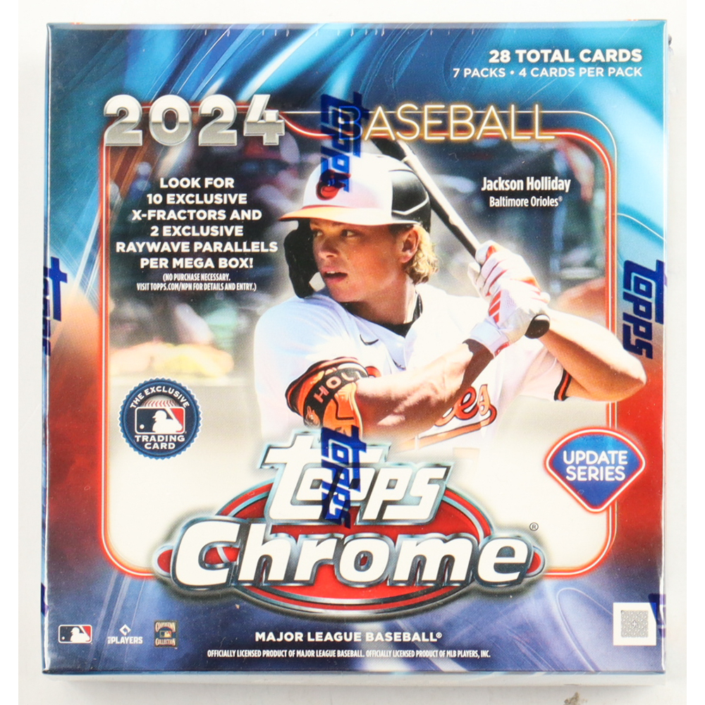 2024 Topps Chrome Update Series Baseball Mega Box With (7) Packs ...
