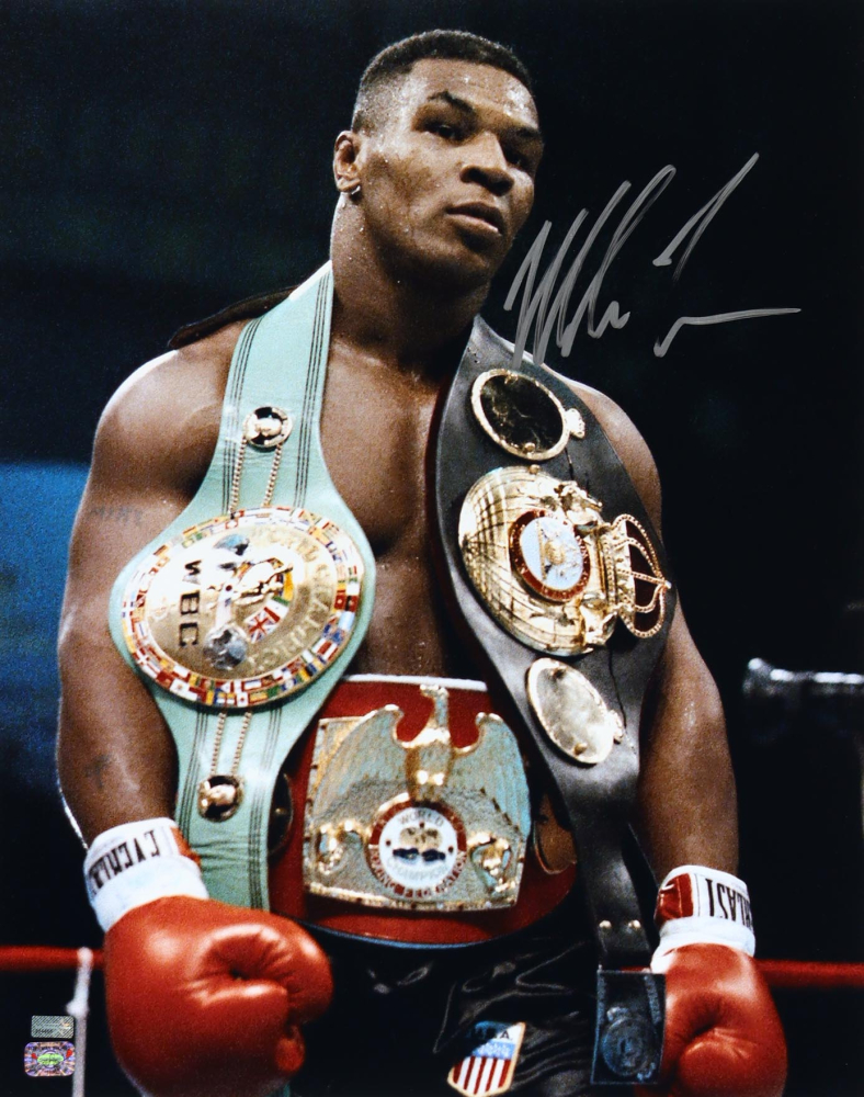 Mike Tyson Signed 16x20 Photo (Tyson & New England Picture) | Pristine ...