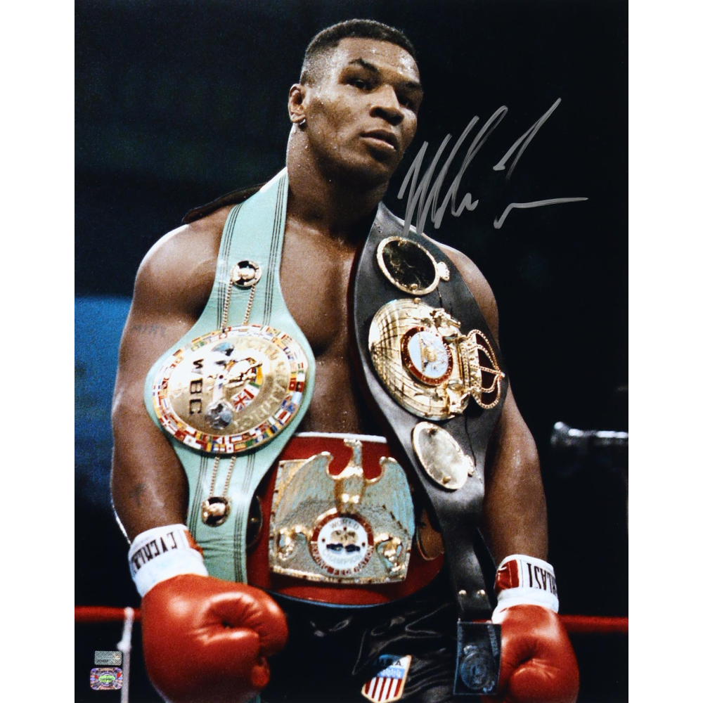 Mike Tyson Signed 16x20 Photo (Tyson & New England Picture) | Pristine ...