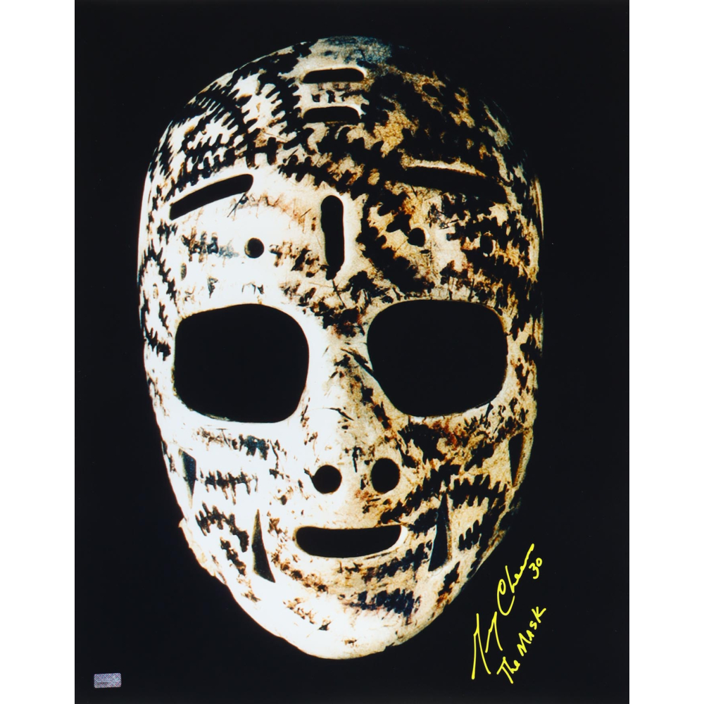 Gerry Cheevers Signed Bruins 16x20 Photo Inscribed "The Mask" (New ...