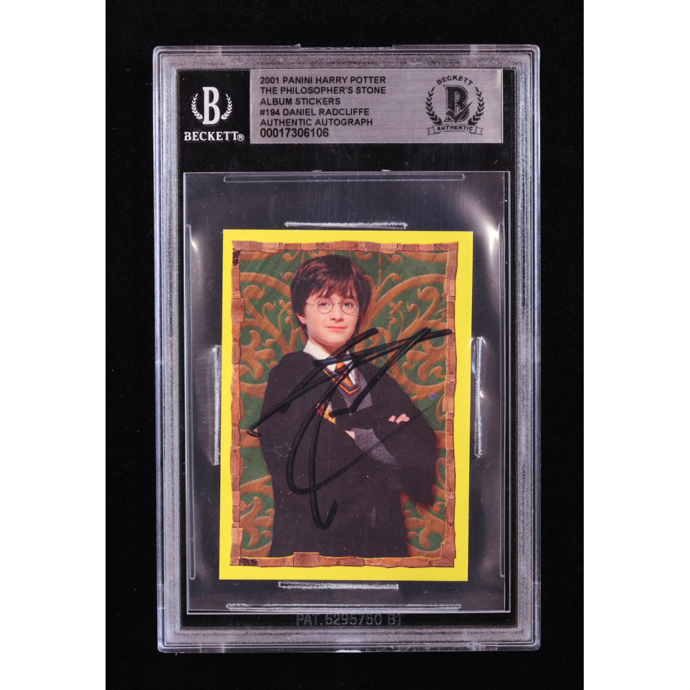 Daniel Radcliffe Signed 2001 Panini Harry Potter and the Philosopher's ...