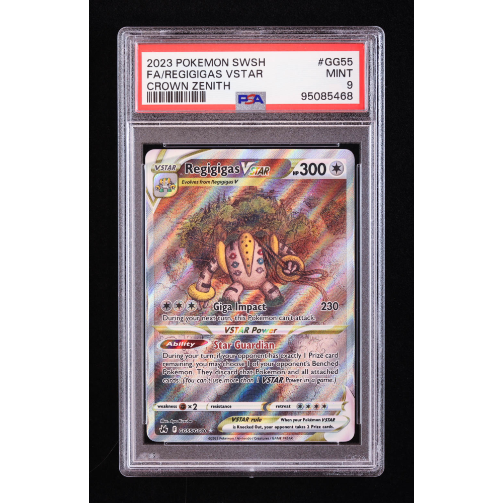 Regigigas VSTAR 2023 Pokemon Sword and Shield Crown Zenith French Galarian Gallery #GG55 (PSA 9 ...