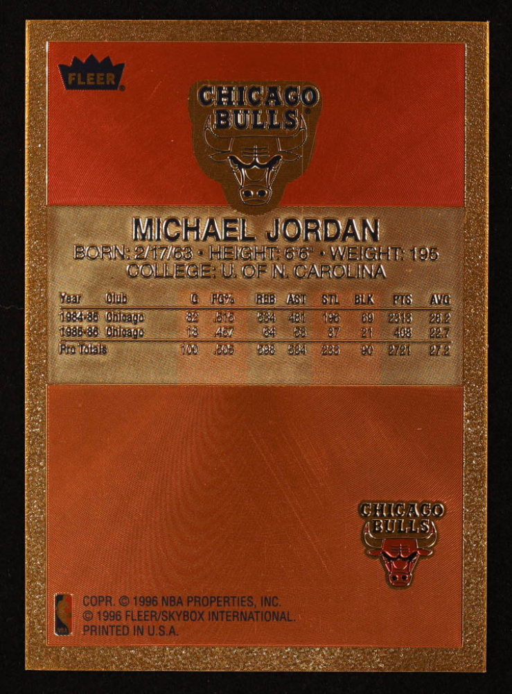 Michael Jordan 1996-97 Fleer Polychrome 10th Anniversary Refractor ...