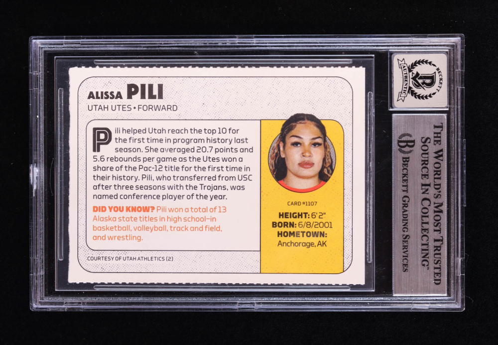 Alissa Pili Signed 2024 Sports Illustrated for Kids #1107 RC (BGS ...