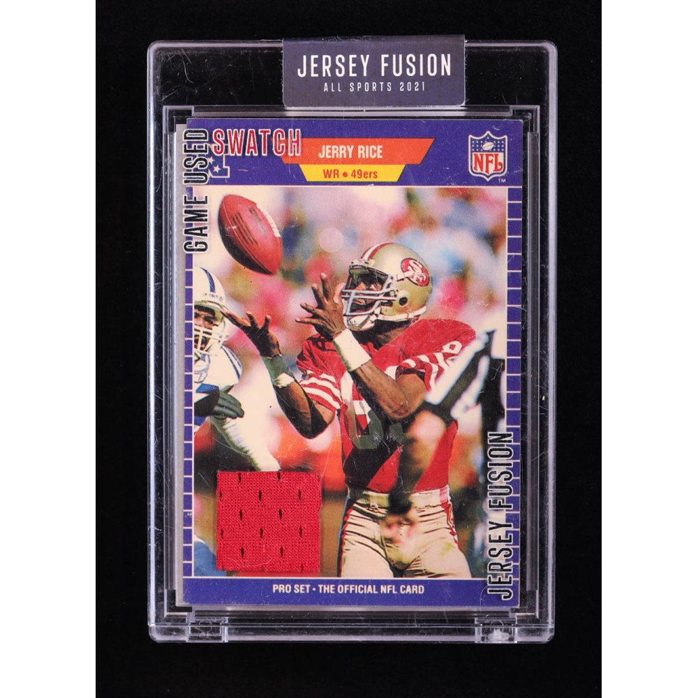 Jerry Rice 2021 Sportscards.com Jersey Fusion Game-Used Swatch #JR91 ...