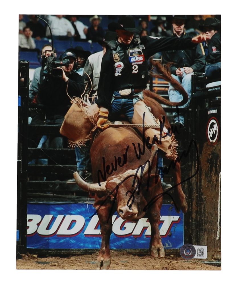 Ty Murray Signed PRCA 8x10 Photo Inscribed "Never Weaken!" (Beckett ...
