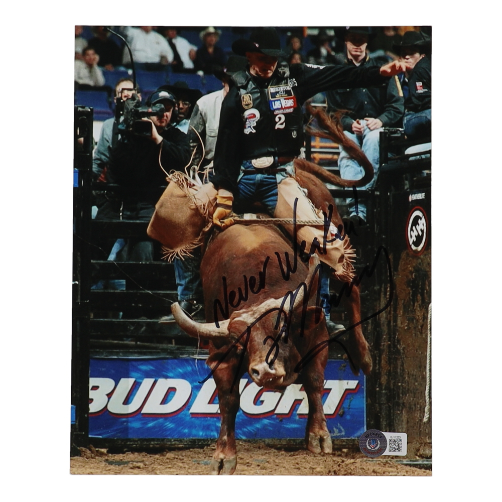 Ty Murray Signed PRCA 8x10 Photo Inscribed "Never Weaken!" (Beckett ...