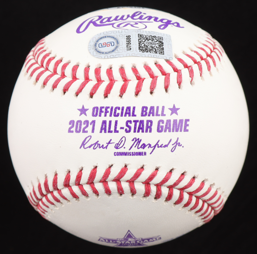 Nolan Arenado Signed 2021 All-Star Game Baseball (JSA & USA SM ...
