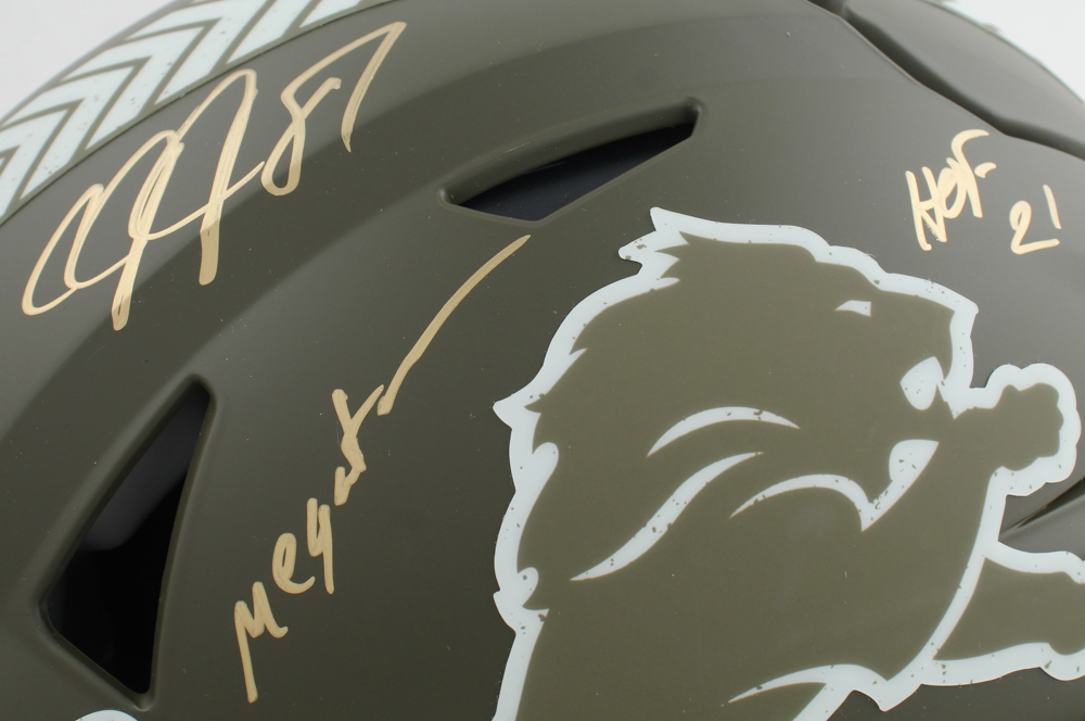 Calvin Johnson Signed Lions Salute to Service Full-Size Authentic On ...
