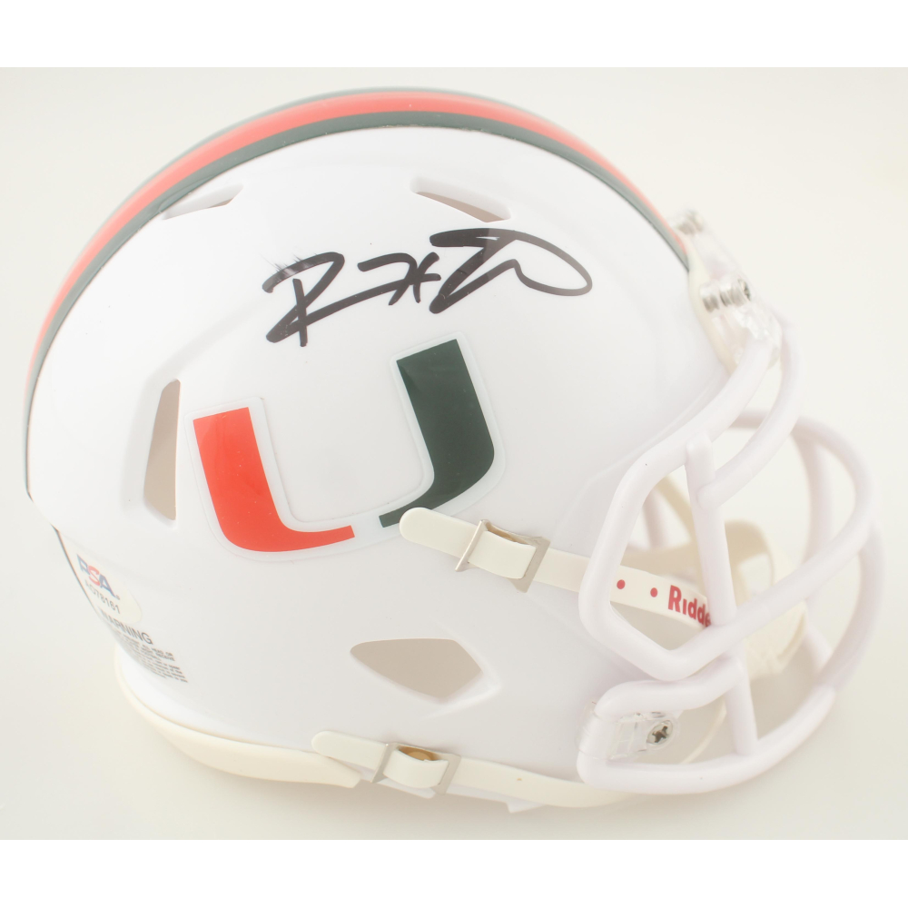 Devin Hester Signed Miami Hurricanes Speed Mini Helmet (PSA) | Pristine ...