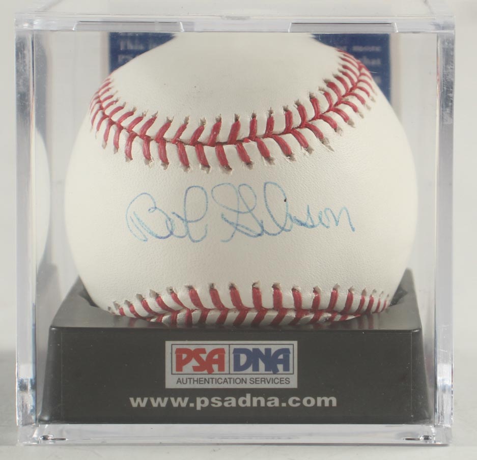 Bob Gibson Signed OML Baseball Display Case (PSA - Graded 9) | Pristine ...